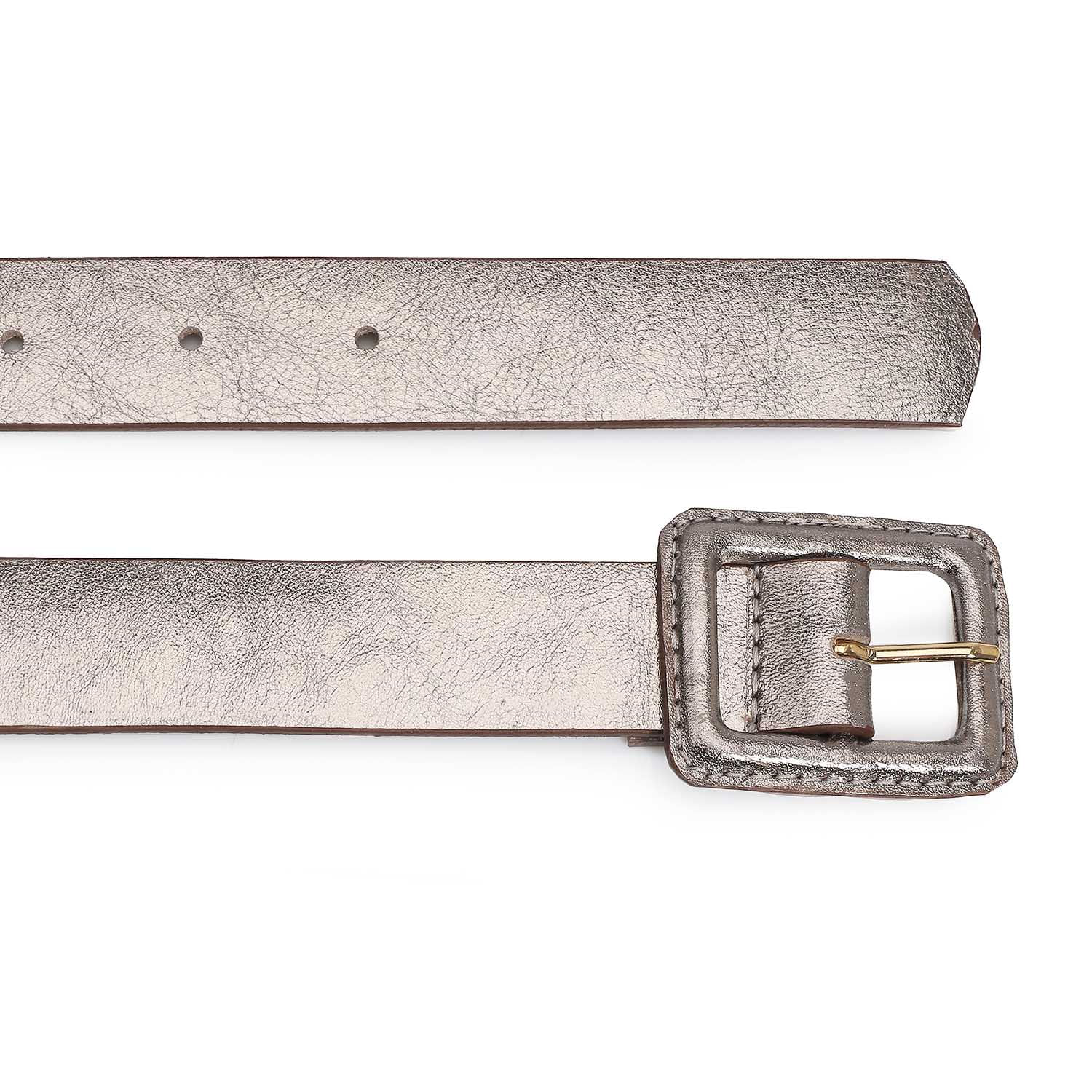Cinto - Couro Prata