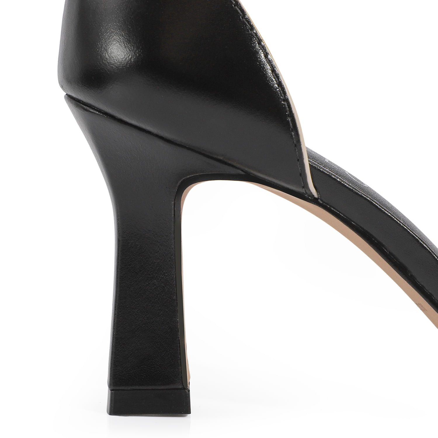 Peep Toe - Couro Preto