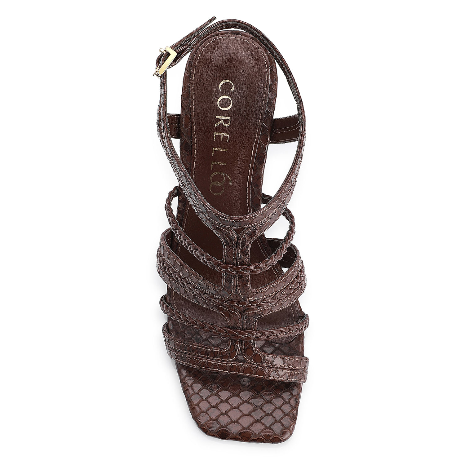 Sandália - Couro Python Marrom
