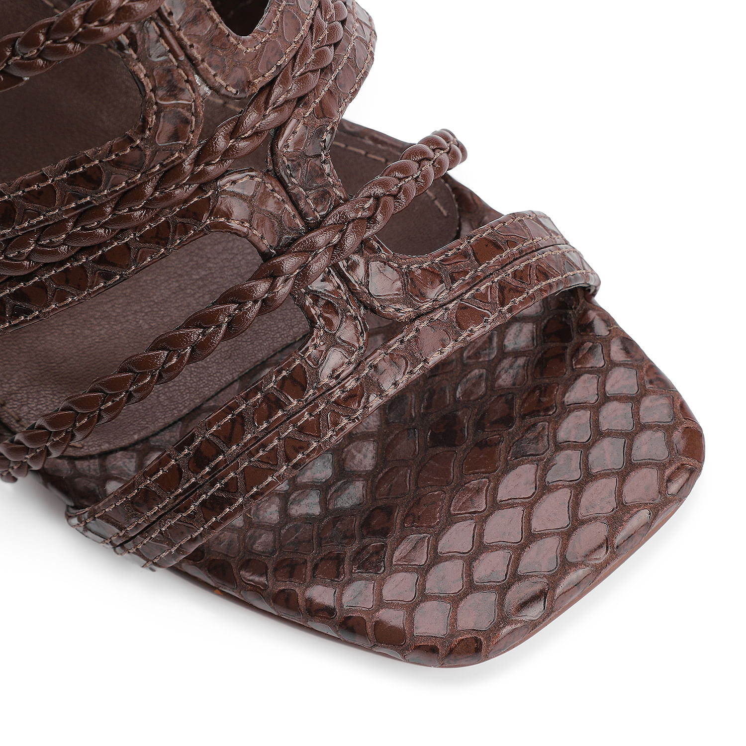 Sandália - Couro Python Marrom