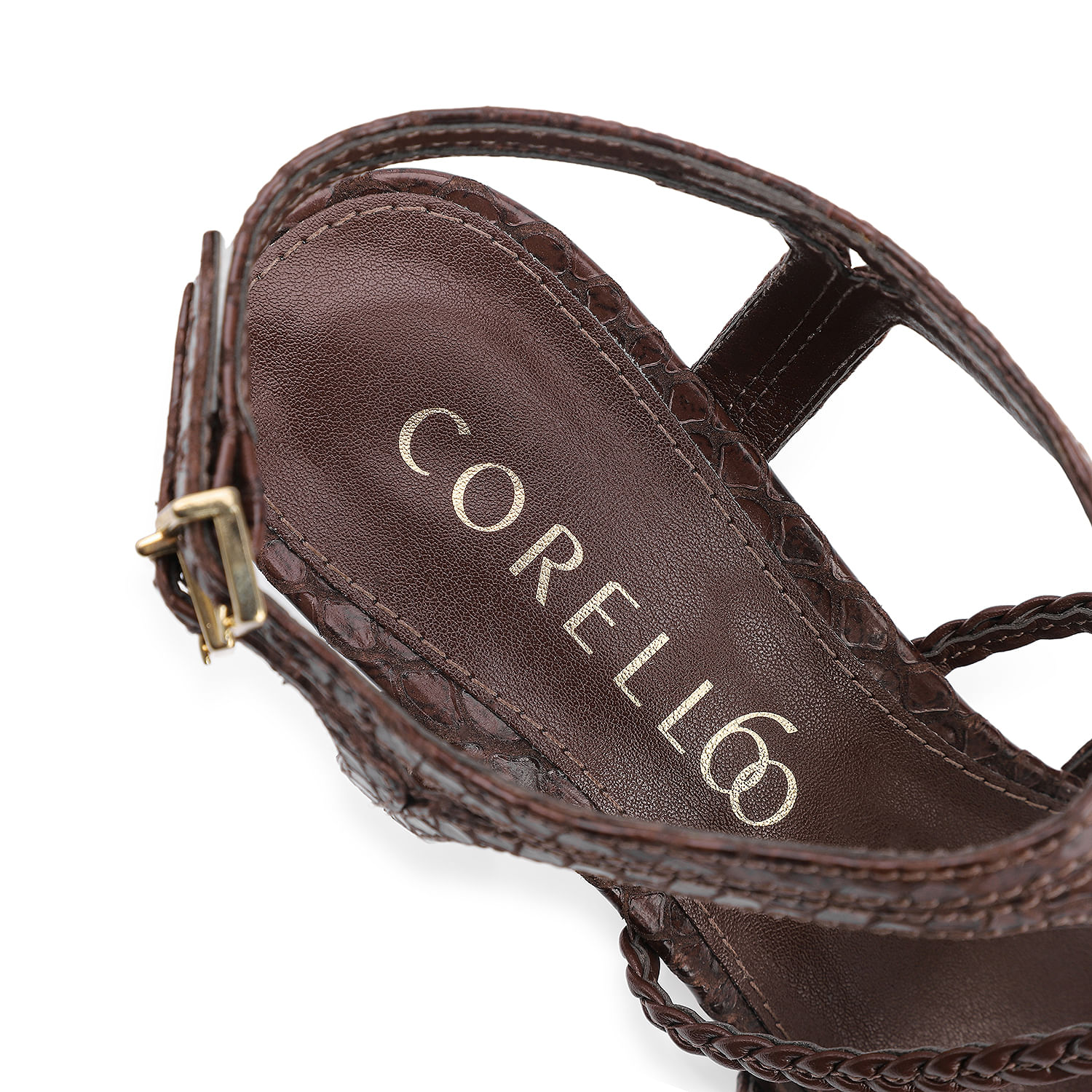 Sandália - Couro Python Marrom